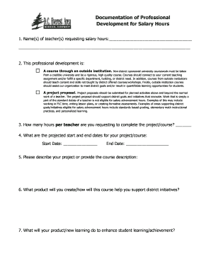 Fillable Online staffdev dce k12 wi Documentation of Professional ...