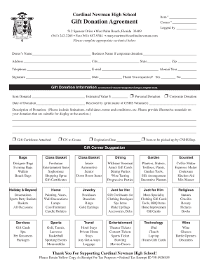 Fillable Online Gift Donation Agreement Fax Email Print - pdfFiller