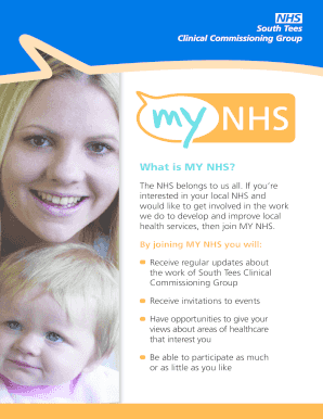 Fillable Online What is MY NHS - NHS South Tees CCG Fax Email Print ...