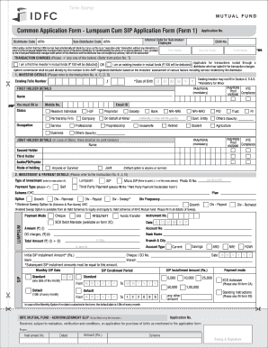 Fillable Online IDFC-Common-Application-all-Scheme-Form - i-firmbiz Fax ...