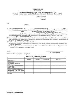 Fillable Online 57 See rule 117B Certificate under section 222 or 223 ...