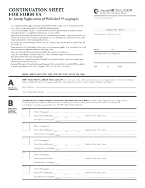 Fillable Online CONTINUATION SHEET FOR FORM VA Fax Email Print - pdfFiller