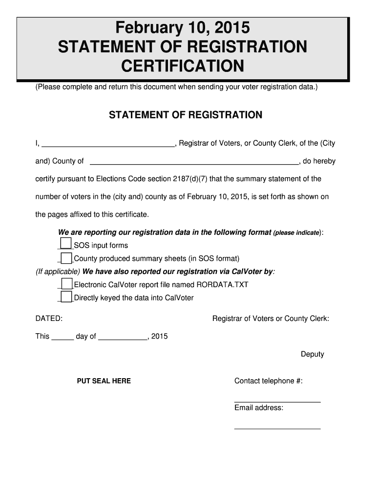 Fillable Online Report of Registration Report of Registration Fax Email ...