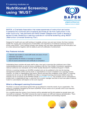 Fillable Online BAPEN - Who we are, The 4 Tenets of Good Nutritional ...