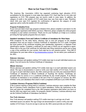 Fillable Online How to Get Your CLE Credits Fax Email Print - pdfFiller