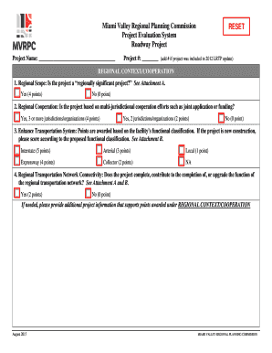 Fillable Online mvrpc Miami Valley Regional Planning Commission Project ...