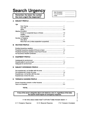 Fillable Online mountain rescue org URGENCY ASSESSMENT Assessment forms ...