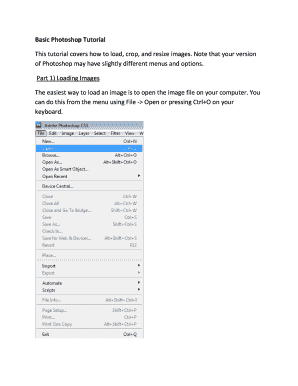 Fillable Online Basic Photoshop Tutorial Fax Email Print - pdfFiller