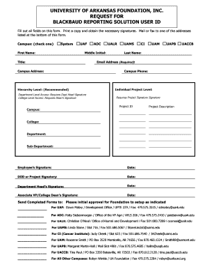 Fillable Online uarkfoundation Fill out all fields on this form Fax Email Print - pdfFiller