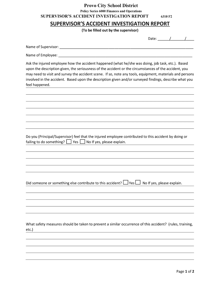 Fillable Online documents provo (To be filled out by the supervisor) Fax Email Print - pdfFiller