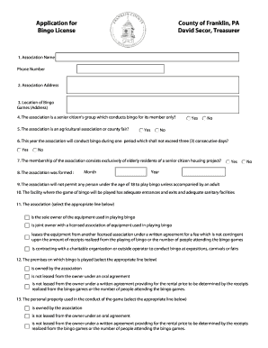 Fillable Online portal co franklin pa Application for County of ...