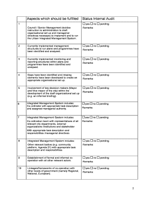 Fillable Online Checklist for Internal Audit Organisational Set Up ...