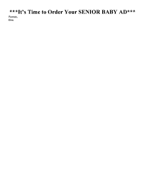 Fillable Online demilacad Senior Baby Ad Form - demilacad Fax Email ...