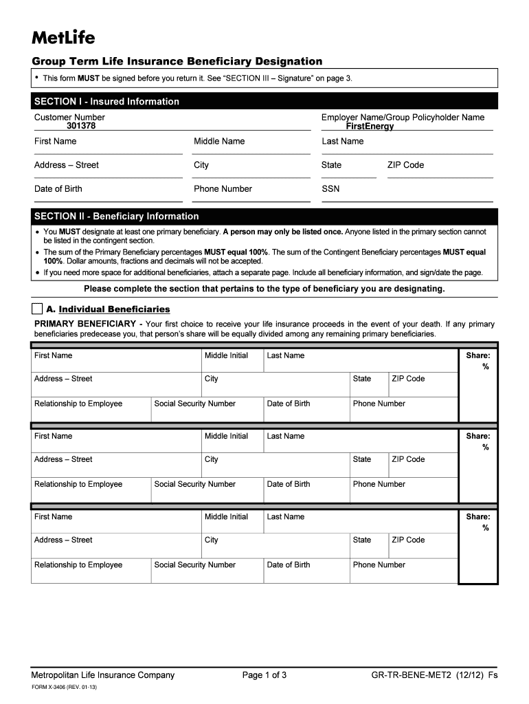 Fillable Online SECTION II Beneficiary Information Fax Email Print ...