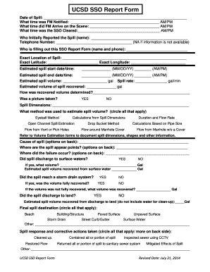 Fillable Online www-ehs ucsd UCSD SSO Report Form - www-ehs ucsd Fax ...