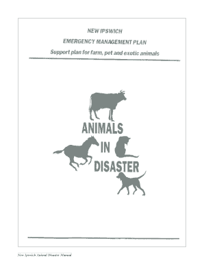 Fillable Online Animal Disaster Plan animal disaster planning Fax Email ...