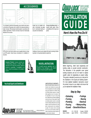Fillable Online Quad-Lock Installation Guide Installation Guide for ...