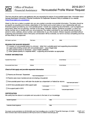 Fillable Online This form should be used by aid applicants who are requesting the waiver of ...