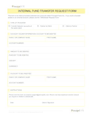 Fillable Online INTERNAL FUND TRANSFER REQUEST FORM Fax Email Print ...