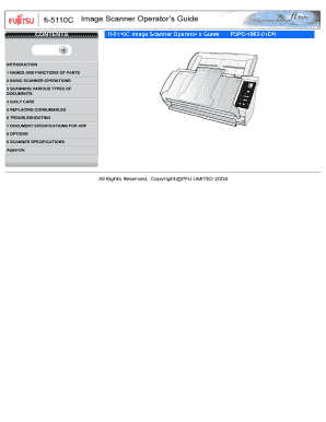 Fillable Online Fi-5110C Image Scanner Operators Guide v01 Fax Email ...