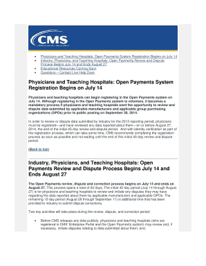 Fillable Online Physicians and Teaching Hospitals: Open Payments System ...
