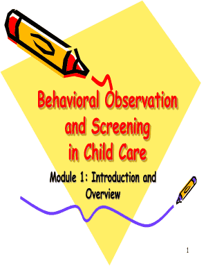 Behavioral Observation And Screening Module 1 - Fill Online, Printable ...