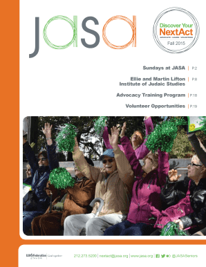 Fillable Online jasa Sundays at JASA Ellie and Martin Lifton P8 ...