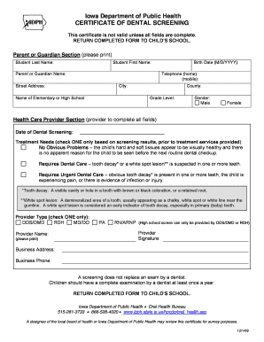 Fillable Online Certdentalscreening form Fax Email Print - pdfFiller