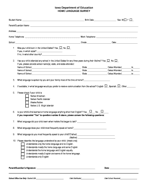 Fillable Online home-language-survey.docx Fax Email Print - pdfFiller