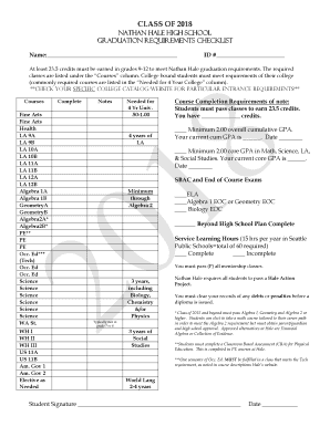 Fillable Online halehs seattleschools Class of 2018 Graduation ...
