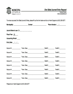 Fillable Online GL One Sided Journal Entries.doc Fax Email Print ...
