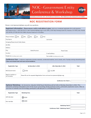 Fillable Online NOC REGISTRATION FORM Fax Email Print - pdfFiller