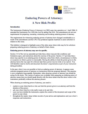 Fillable Online Enduring Powers of Attorney: Fax Email Print - pdfFiller