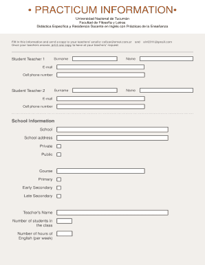 Fillable Online PRACTICUM INFORMATION - Amazon Web Services Fax Email Print - pdfFiller