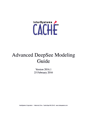 Fillable Online Advanced DeepSee Modeling Fax Email Print - pdfFiller