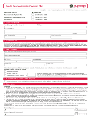 Fillable Online Credit Card Automatic Payment Plan Fax Email Print ...