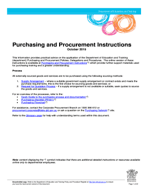 Fillable Online Purchasing and Procurement Instructions Fax Email Print ...