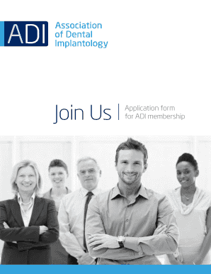 Fillable Online adi org Join Us Application form for ADI membership ...