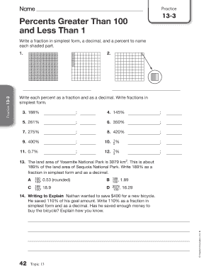Fillable Online Percents Greater Than 100 Fax Email Print - pdfFiller