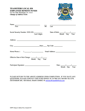 Fillable Online team830funds TEAMSTERS LOCAL 830 EMPLOYEE BENEFIT FUNDS ...