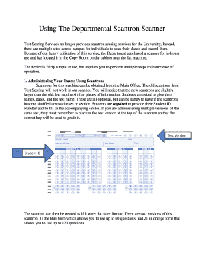 Fillable Online Using The Departmental Scantron Scanner Fax Email Print - pdfFiller