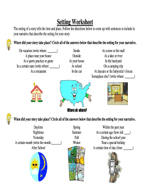 Fillable Online Setting Worksheet Fax Email Print - pdfFiller