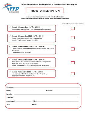 Remplissable En Ligne ffp asso FICHE DINSCRIPTION initiatorrateauffpassofrwfState Fax Email ...