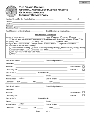 Fillable Online The Grand Council Of Royal and Select Master Masons Of ...