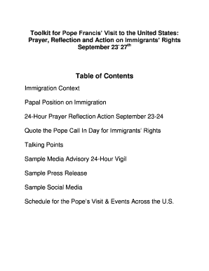 Fillable Online interfaithimmigration Table of Contents - Interfaith ...