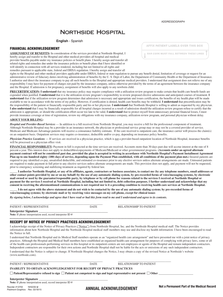 Fillable Online AFFIX PATIENT LABELS OVER THIS BOX FINANCIAL ...