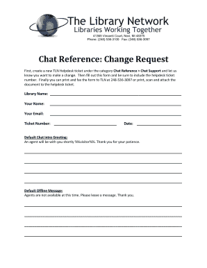 Fillable Online tln lib mi Chat Reference Change Request - The Library ...