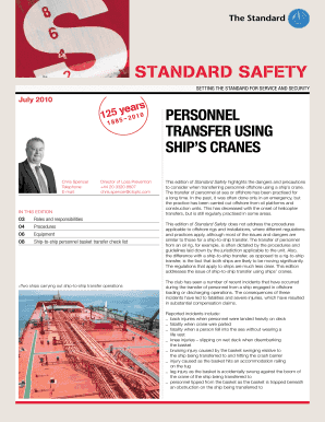 Fillable Online STANDARD SAFETY Fax Email Print - pdfFiller