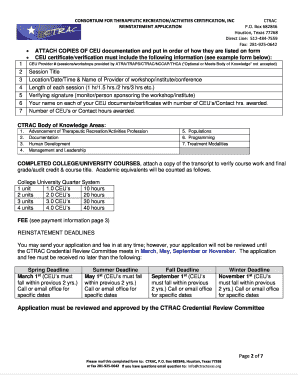 Fillable Online ctractexas CTRAC Certified Reinstatement Policy Fax ...