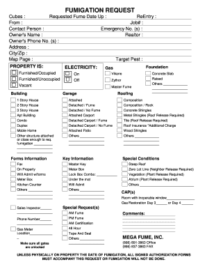 Fillable Online Occupants Fumigation Notice & Pesticide Disclosure ...